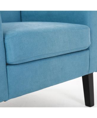 Simplie Fun Blue Upholstered Accent Chair for Living Room & Bedroom ...