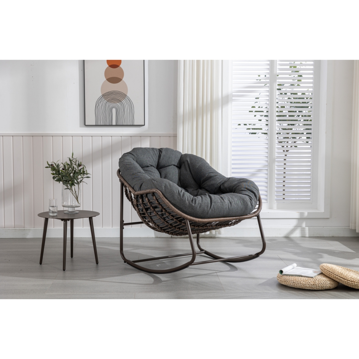 Click here for Streamdale Furniture Grey Padded Rattan Outdoor Ro... prices