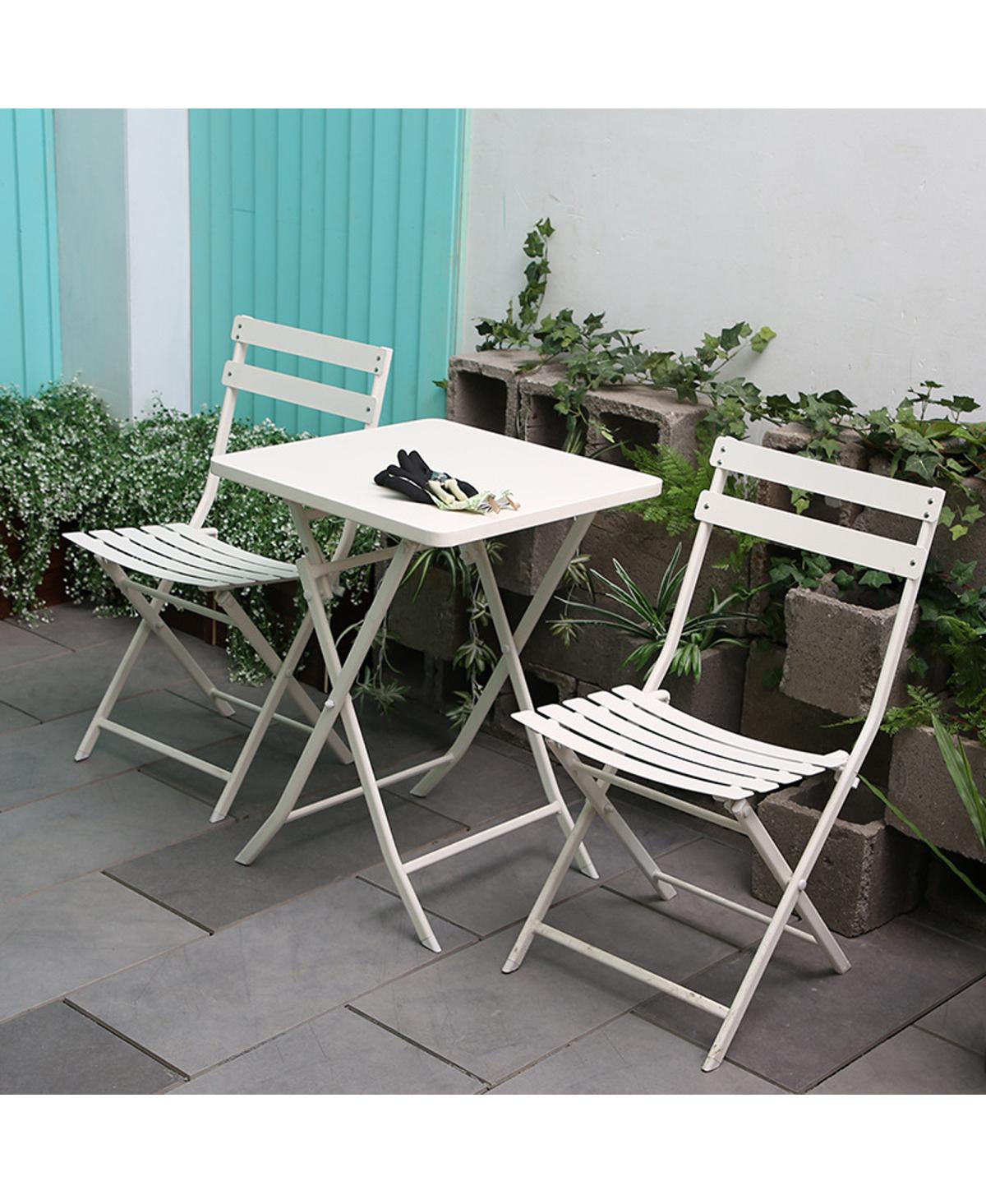 Click here for Streamdale 3 Piece Patio Bistro Set Of Foldable Sq... prices