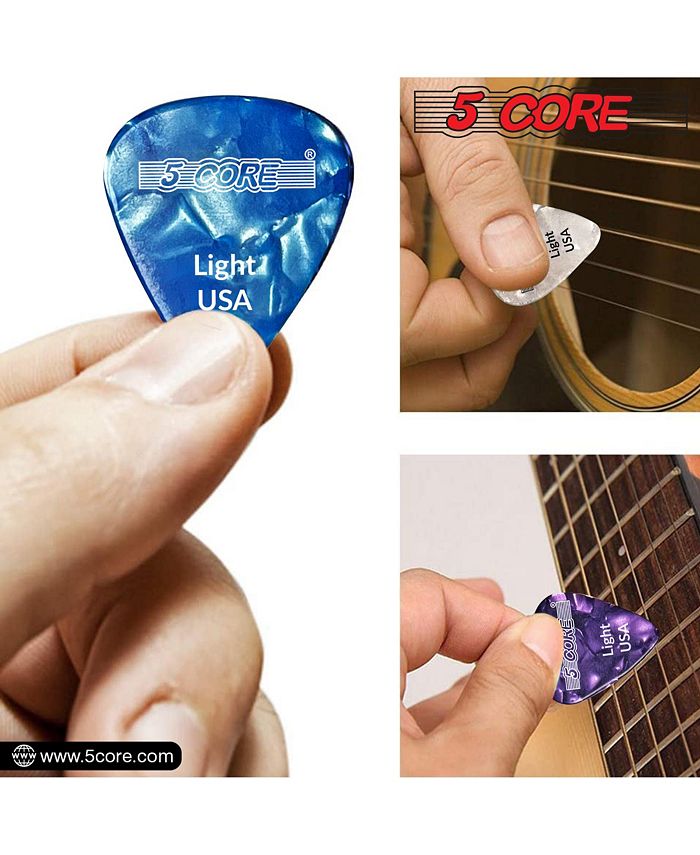 5 Core Guitar Picks 12 Piece Celluloid Light Gauge 0.46mm Pick for ...