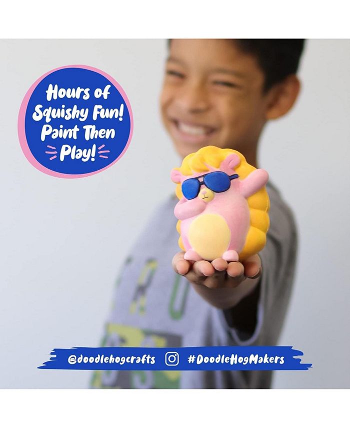 Doodle Hog Hedgehog Squishy Painting Your Own Kit - Slow Rise Blank ...