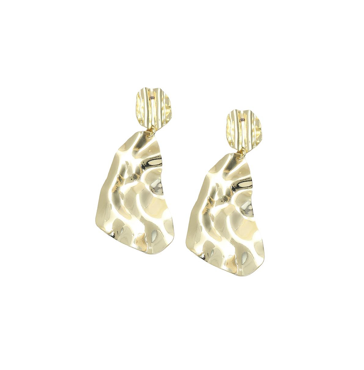 Click here for Sohi Womens Dented Drop Earrings - Gold prices