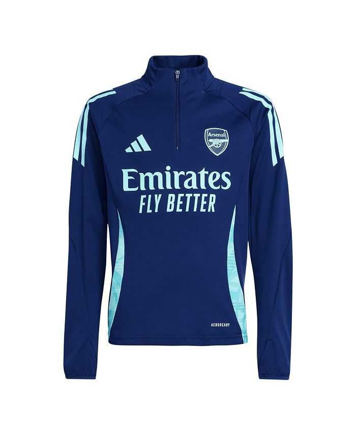 adidas Big Boys and Girls Arsenal 2024/25 AEROREADY Raglan Quarter-Zip ...