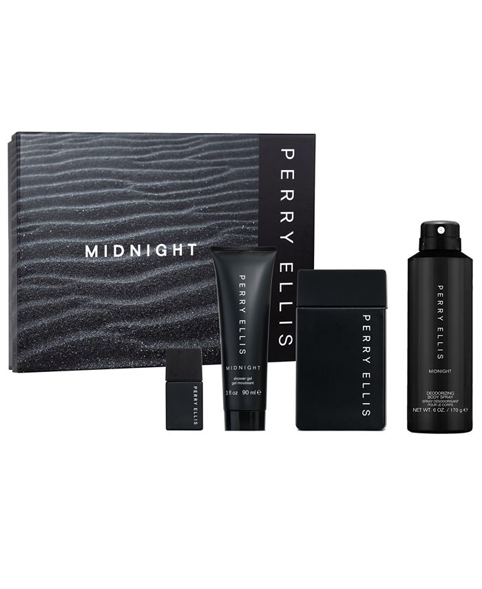 Perry Ellis Men's 4-Pc. Midnight Eau de Toilette Gift Set - Macy's