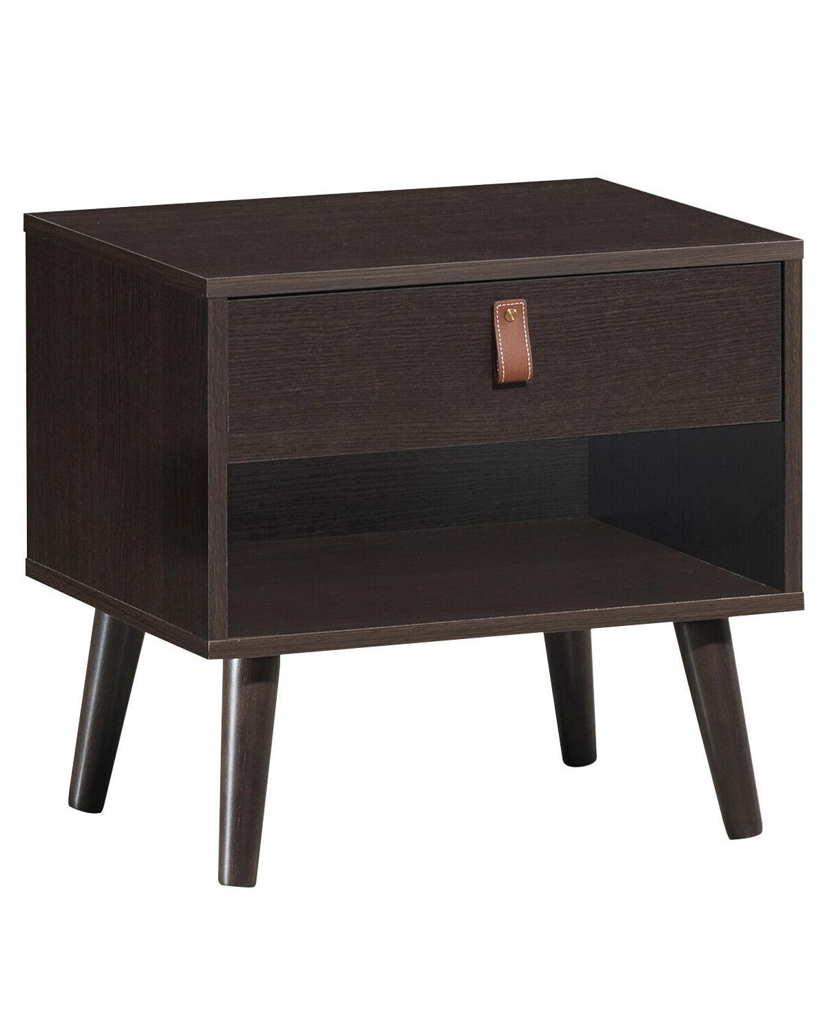 Click here for Sugift Nightstand Bedroom Table with Drawer Storag... prices