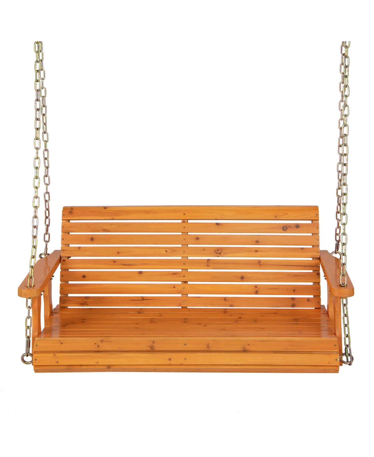 Click here for Costway Porch Swing Wood Outdoor Patio Hanging Ben... prices