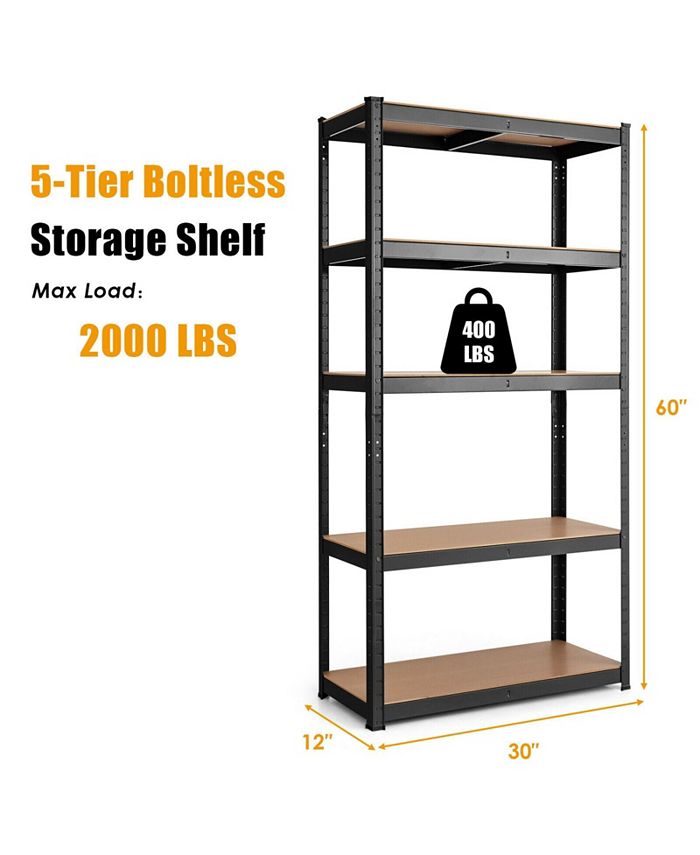 Slickblue Adjust 30 x60 Inch 5 Level Garage Tool Shelf Storage - Macy's