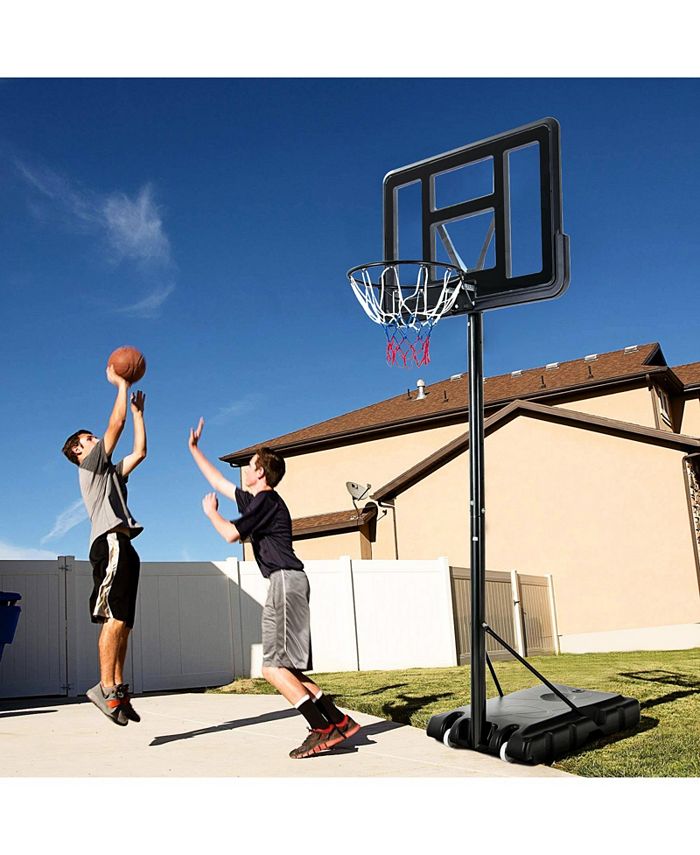 Slickblue Adjustable Portable Basketball Hoop Stand with Shatterproof ...