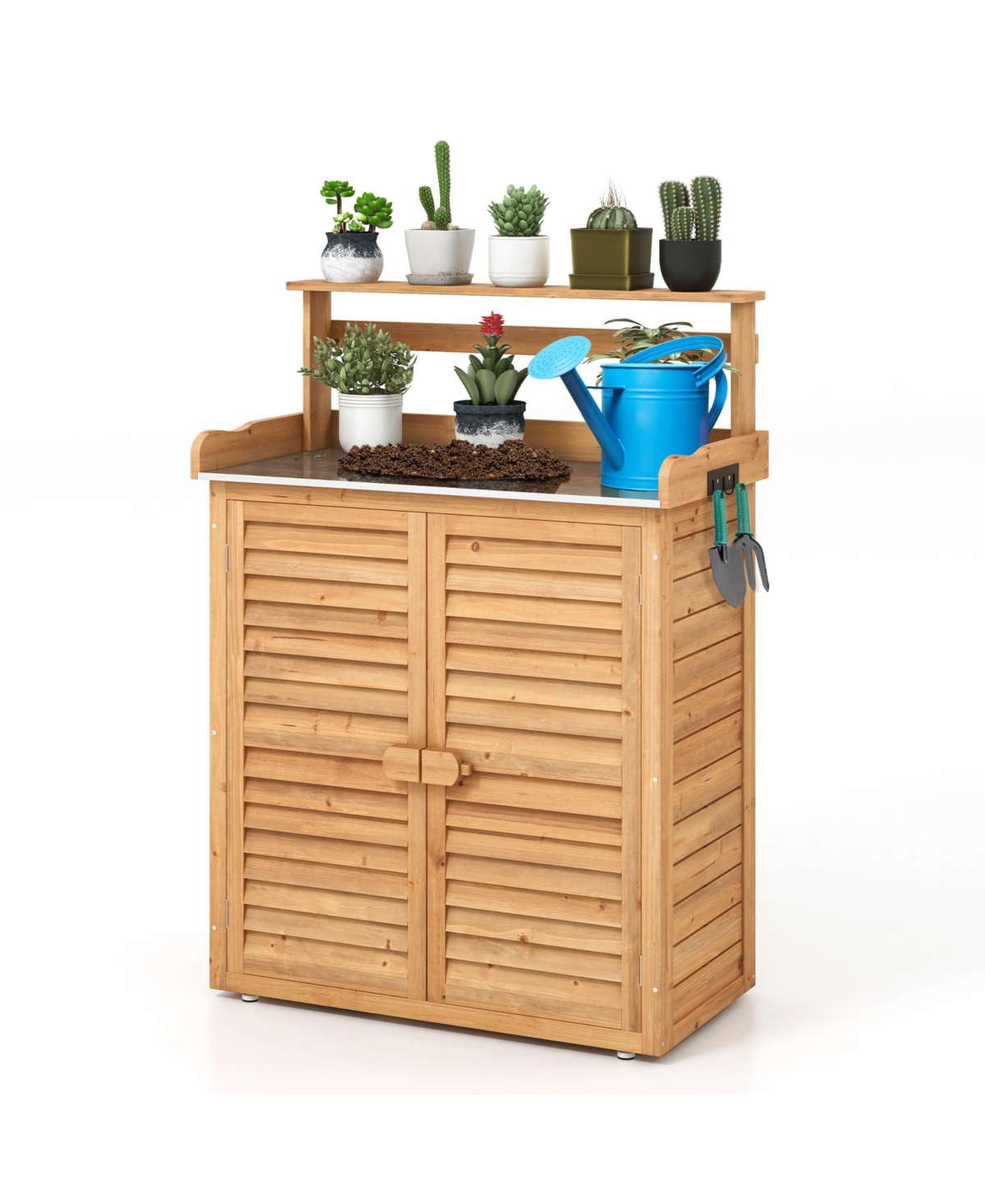 Click here for Slickblue Outdoor Potting Bench Workstation Table... prices
