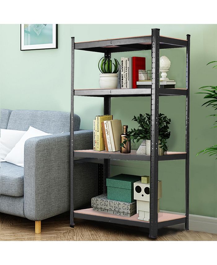 Slickblue Adjustable Heavy Duty 4 Level Garage Tool Shelf Storage-Black ...