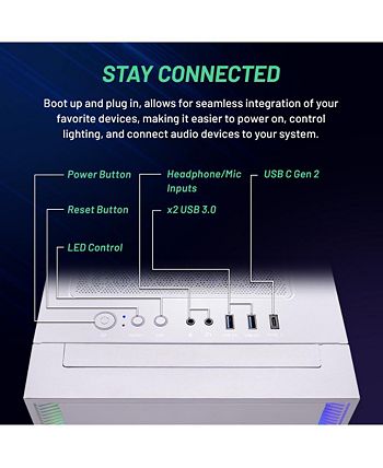 Skytech Gaming Skytech Shiva Gaming PC Desktop, Ryzen 5 5600X, RTX 4060 ...