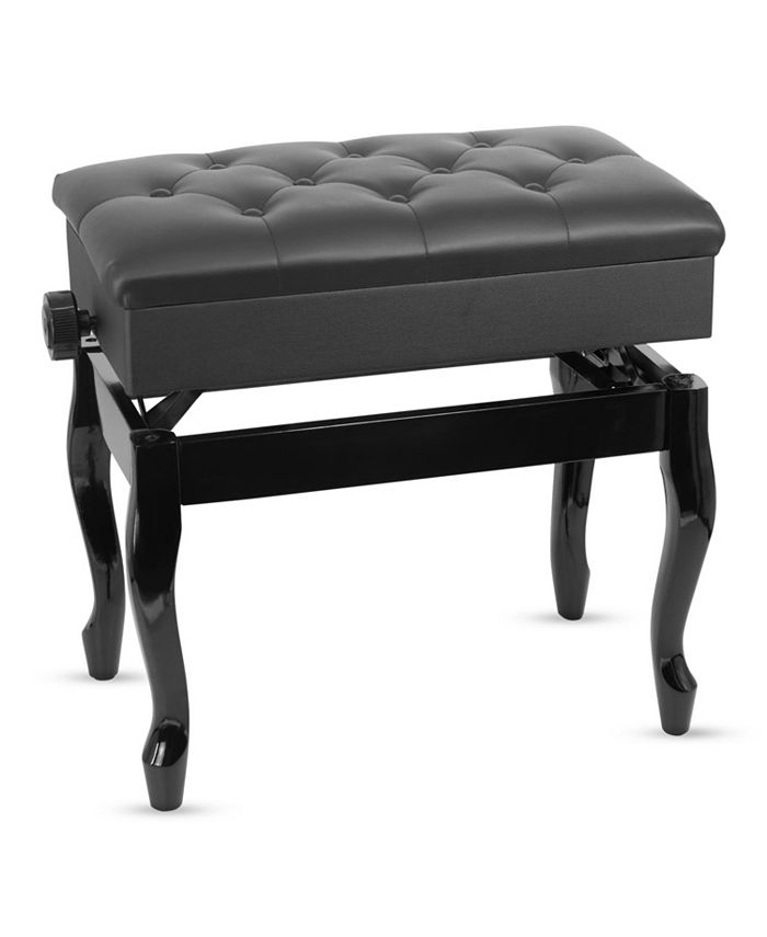 5 Core Piano Bench Wooden Height Adjustable Keyboard Stool Heavy Duty ...