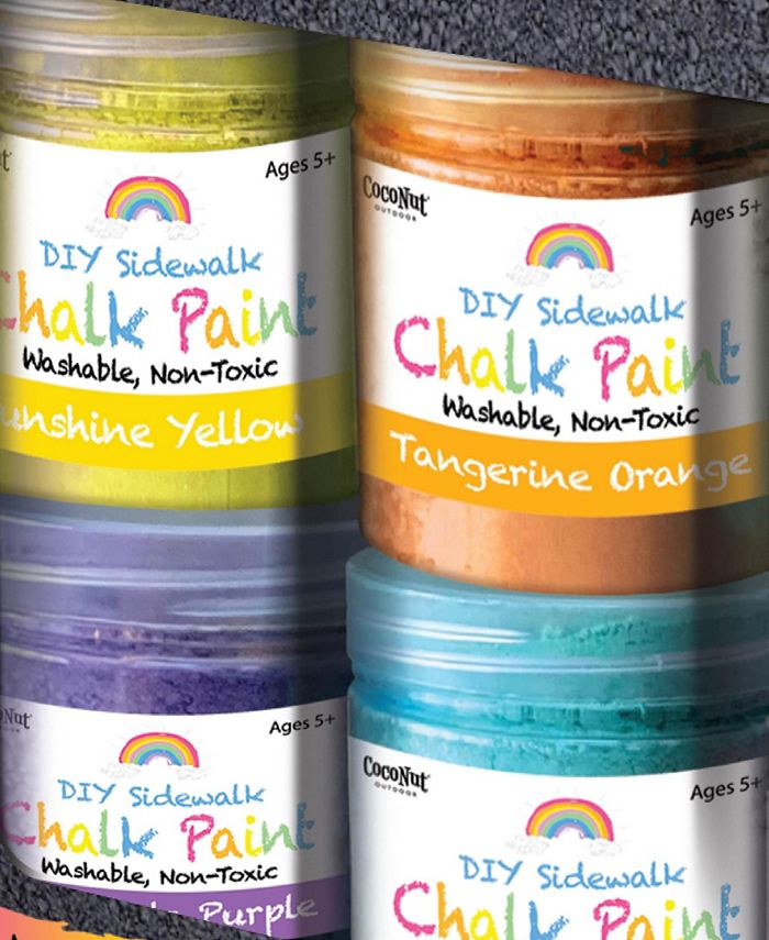CocoNut Outdoor Chalk Paint Set DIY Sidewalk Chalk Kit 6pk Refill - Macy's