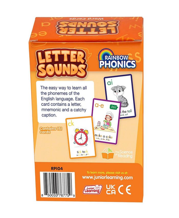 Junior Learning Rainbow Phonics - Letter Sounds Word Cards - Macy's