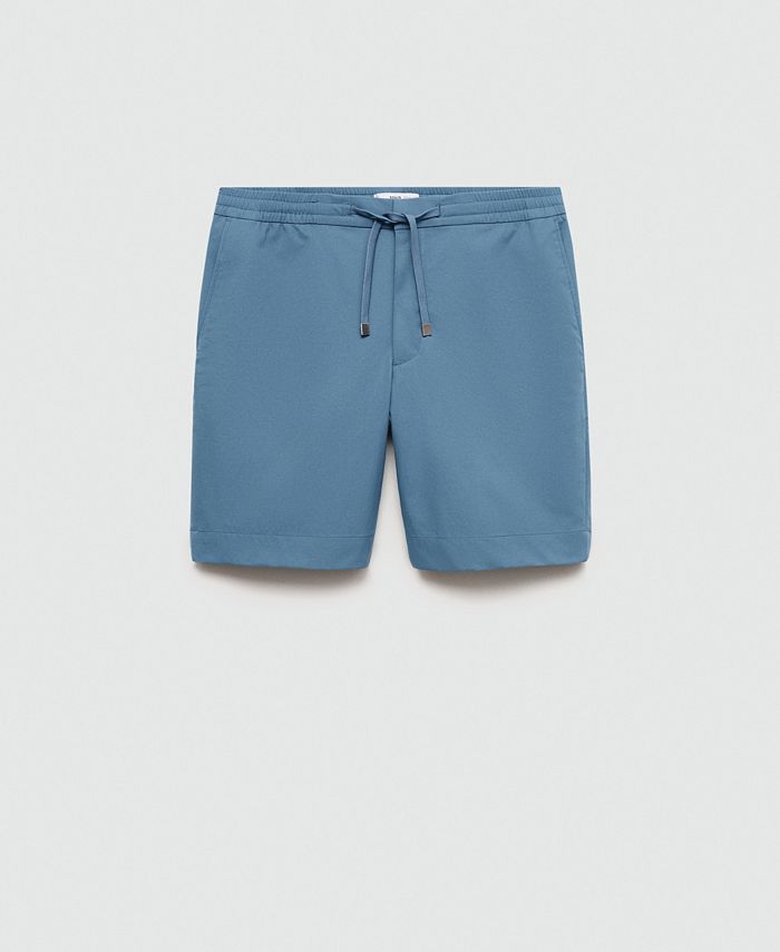 MANGO Men's Technical Fabric Drawstring Bermuda Shorts - Macy's