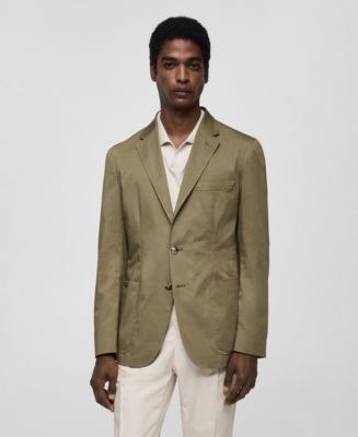 Mango Men's Slim Fit Cotton Blazer - Macy's