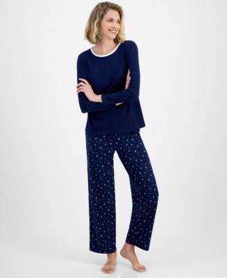 Charter Club Women's 2-Pc. Long-Sleeve Pajamas Set, Created for Macy's ...