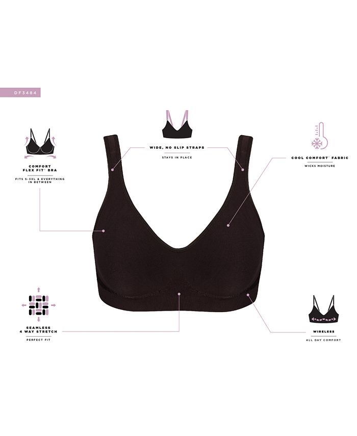 Bali Comfort Revolution ComfortFlex Fit Seamless 2-ply Wireless Bra ...