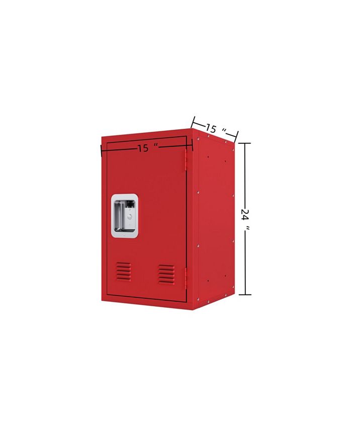 Simplie Fun Elegant Red Metal Locker Storage Cabinet - Assembly ...