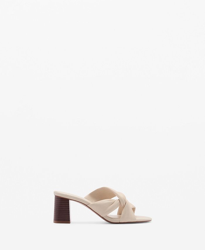 MANGO Women's Knot Leather Sandals - Macy's