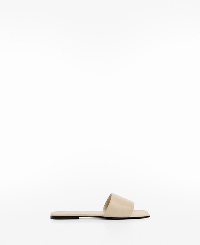 MANGO Women's Leather Sandals - Macy's