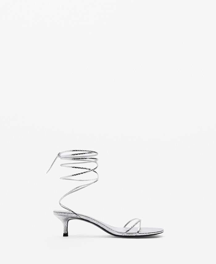 MANGO Women's Strappy Heeled Sandals - Macy's