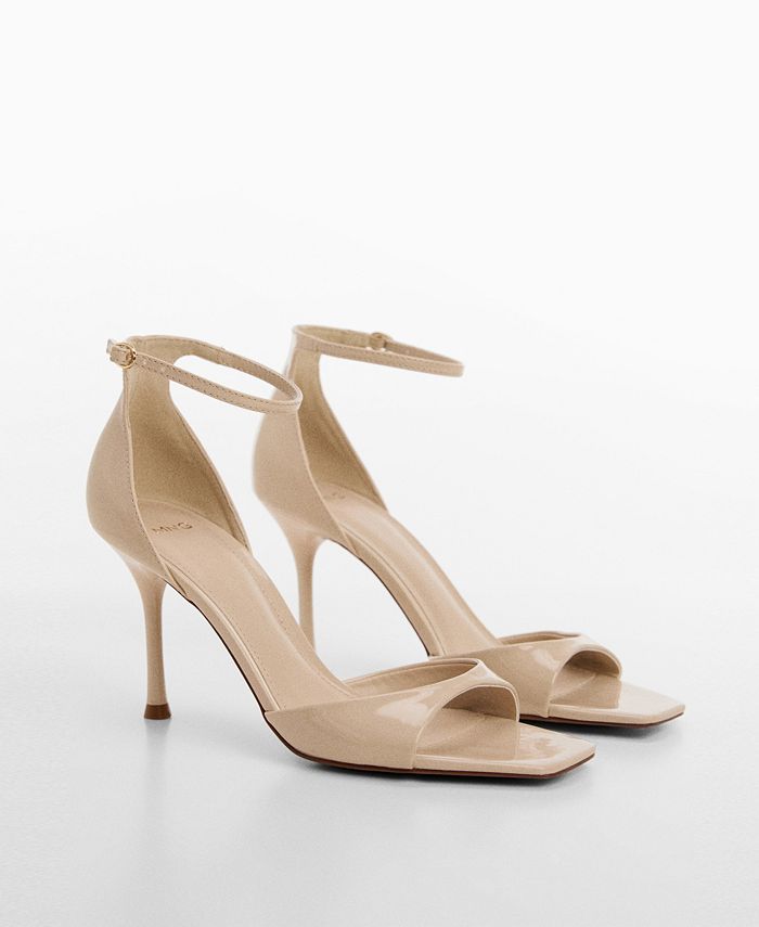 MANGO Women's Patent Leather Effect Heeled Sandals - Macy's