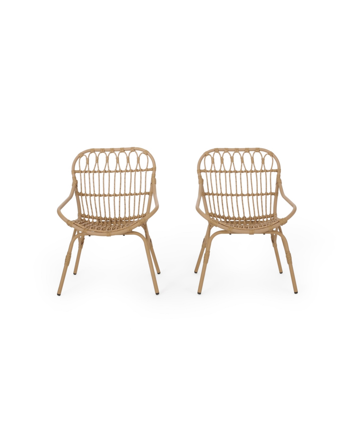 Click here for Simplie Fun Modern Boho Faux Rattan Accent Patio C... prices