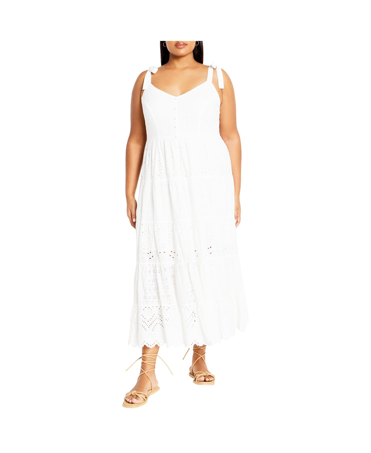 Click here for City Chic Plus Size Allegra Dress - White prices