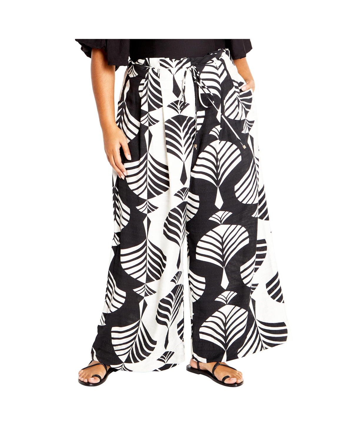Click here for City Chic Plus Size Peta Print Pant - Empress prices