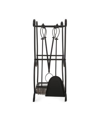 Simplie Fun Roderick Wrought Iron Log Rack and 4-Piece Tool Set - Macy's