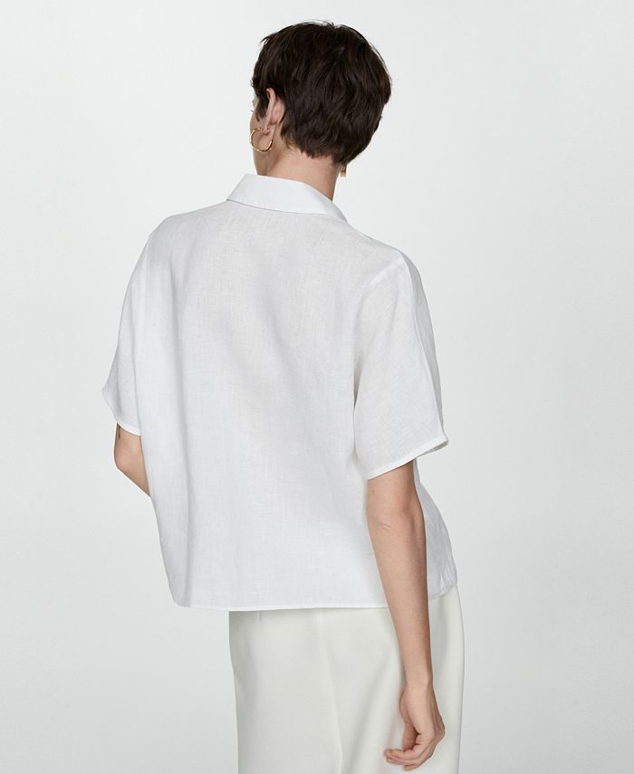 MANGO Women's Linen 100% Shirt - Macy's