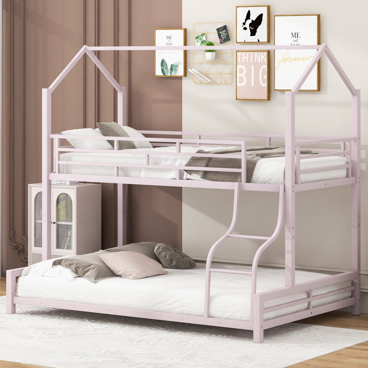 Click here for Streamdale Metal House Bunk Bed  Twin over Full  P... prices