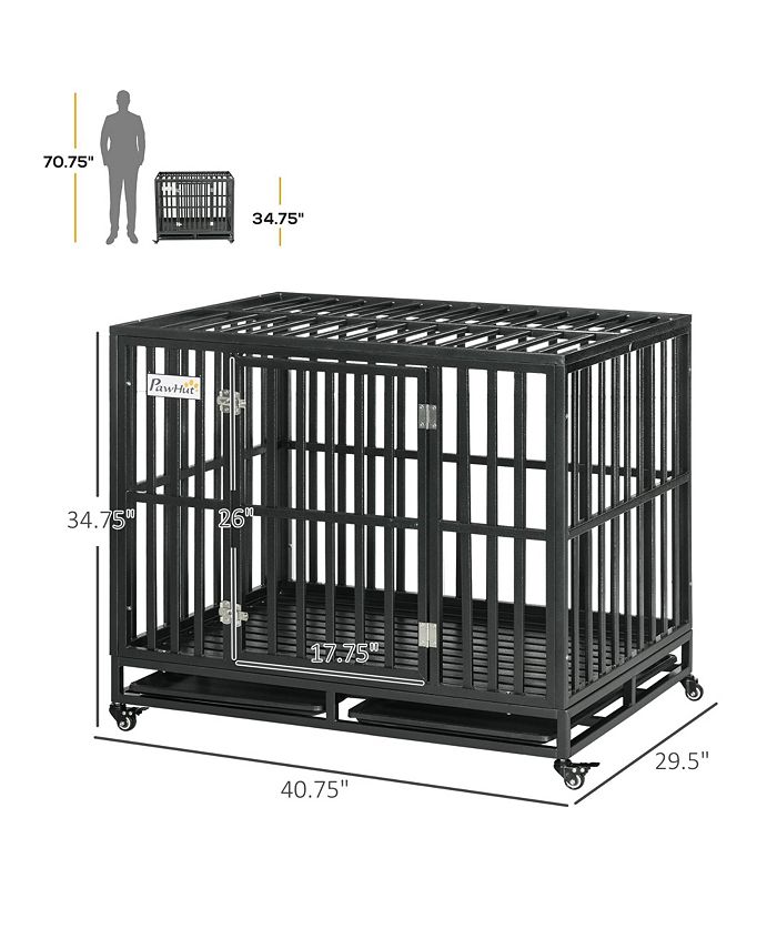 Simplie Fun Mobile Dog Crate Durable, Escape-Proof, Easy Cleanup, Paws ...