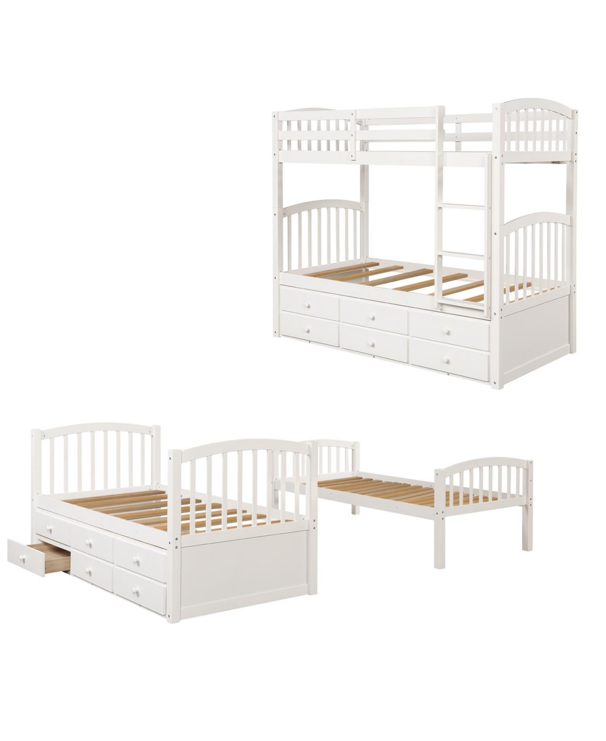 Click here for Simplie Fun Twin Bunk Bed With Ladder  Safety Rail... prices