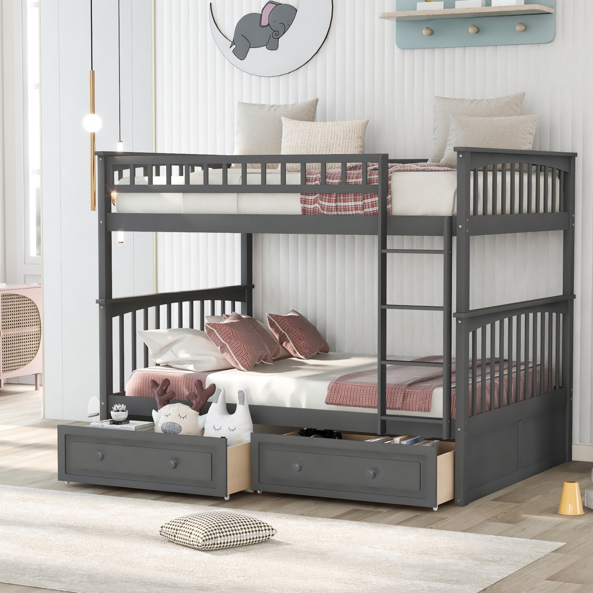 Click here for Streamdale Full Over Full Bunk Bed With Drawers  C... prices