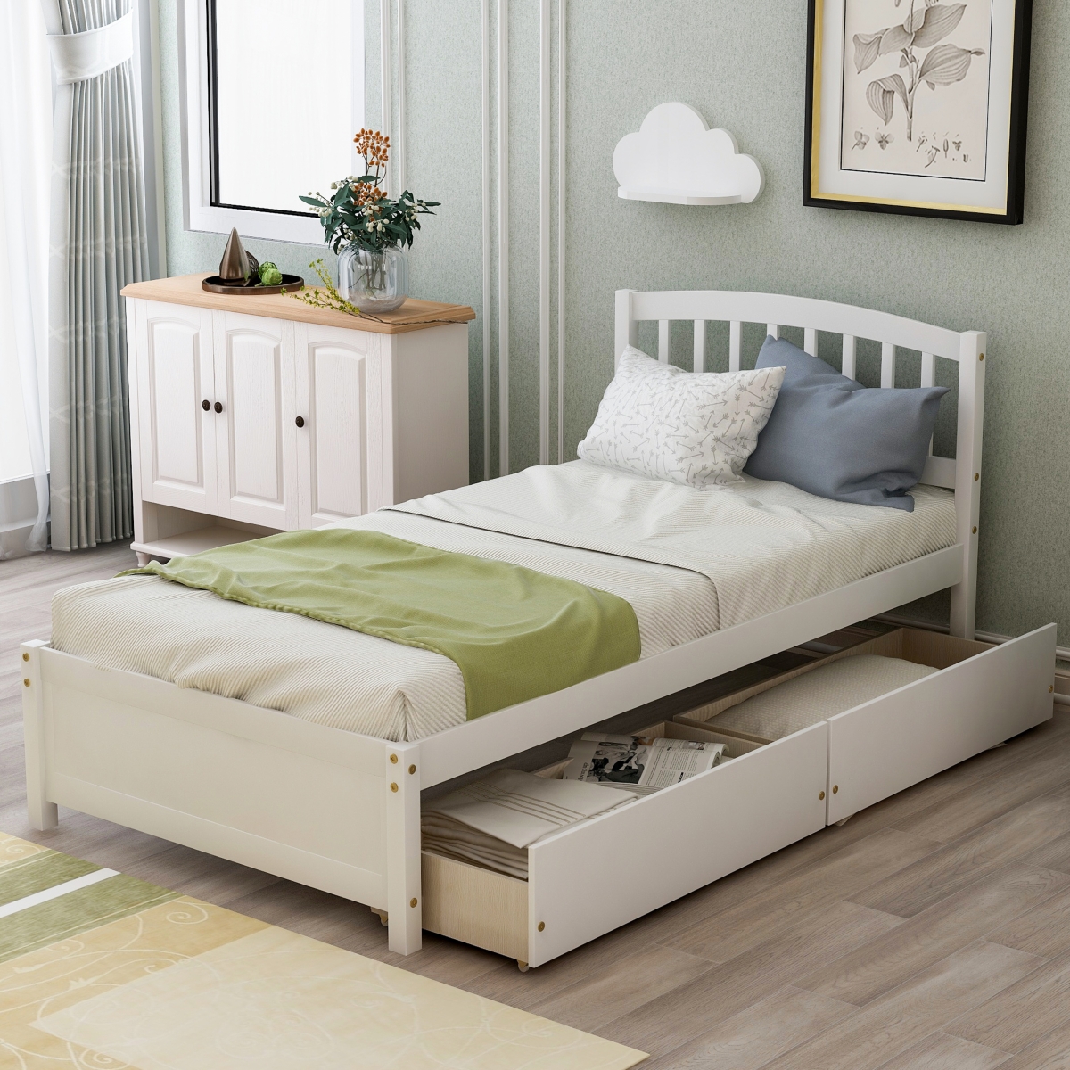 Click here for Streamdale Twin Platform Storage Bed with Drawers... prices