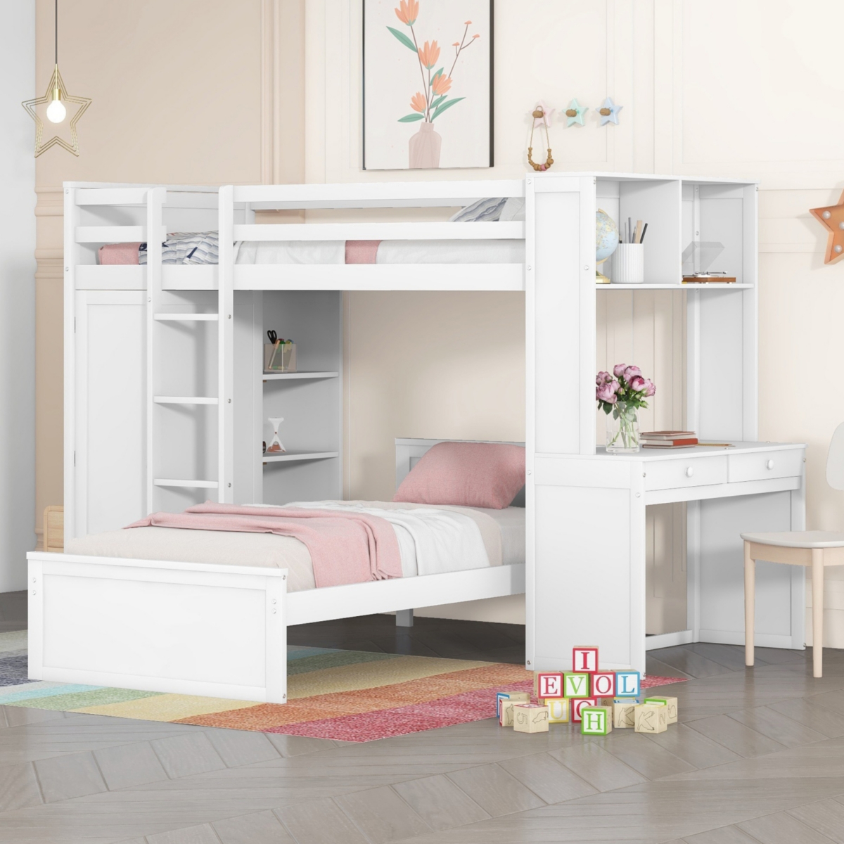Click here for Streamdale Twin Size Loft Bed With A Stand-Alone B... prices