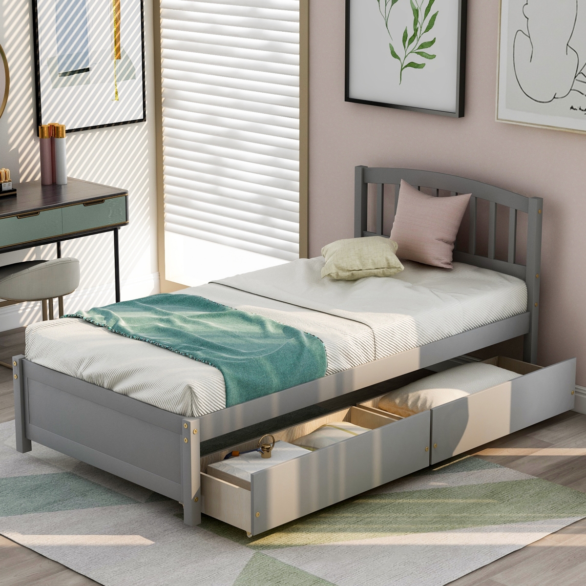 Click here for Streamdale Twin Platform Storage Bed with Drawers... prices
