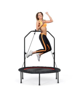Slickblue 40 Inch Foldable Fitness Rebounder with Resistance Bands ...