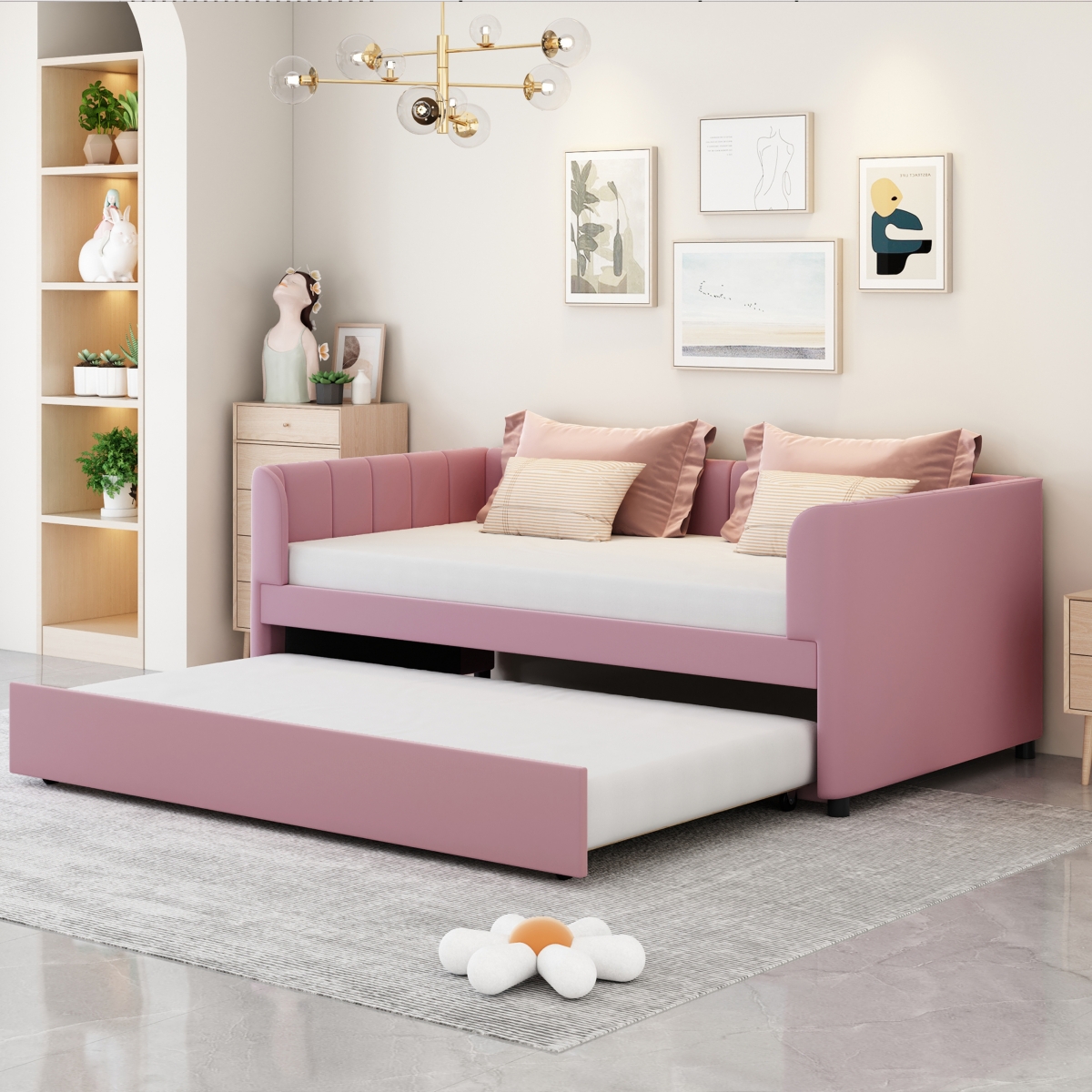 Click here for Streamdale Ergonomic Twin Daybed with Trundle - Pi... prices