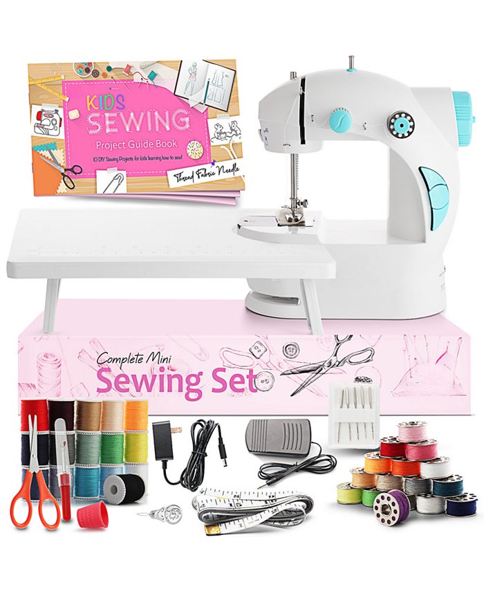 Clara Clark Mini Portable Sewing Machine & Complete Supplies Kit for ...