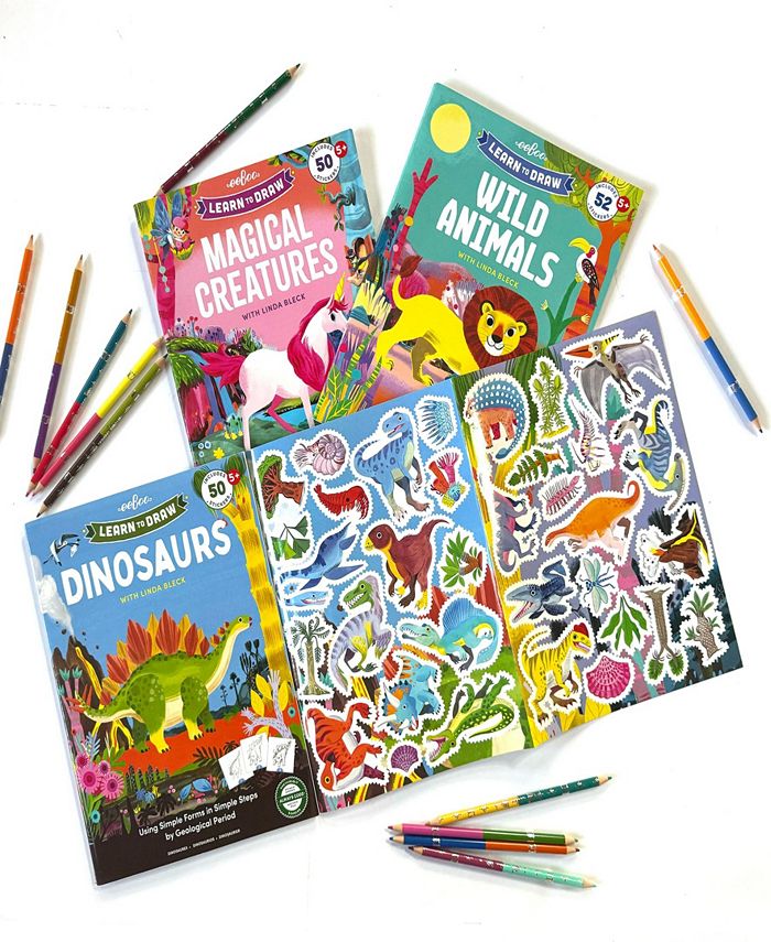 Eeboo Learn to Draw - Dinosaurs Drawing Guidebook - Macy's
