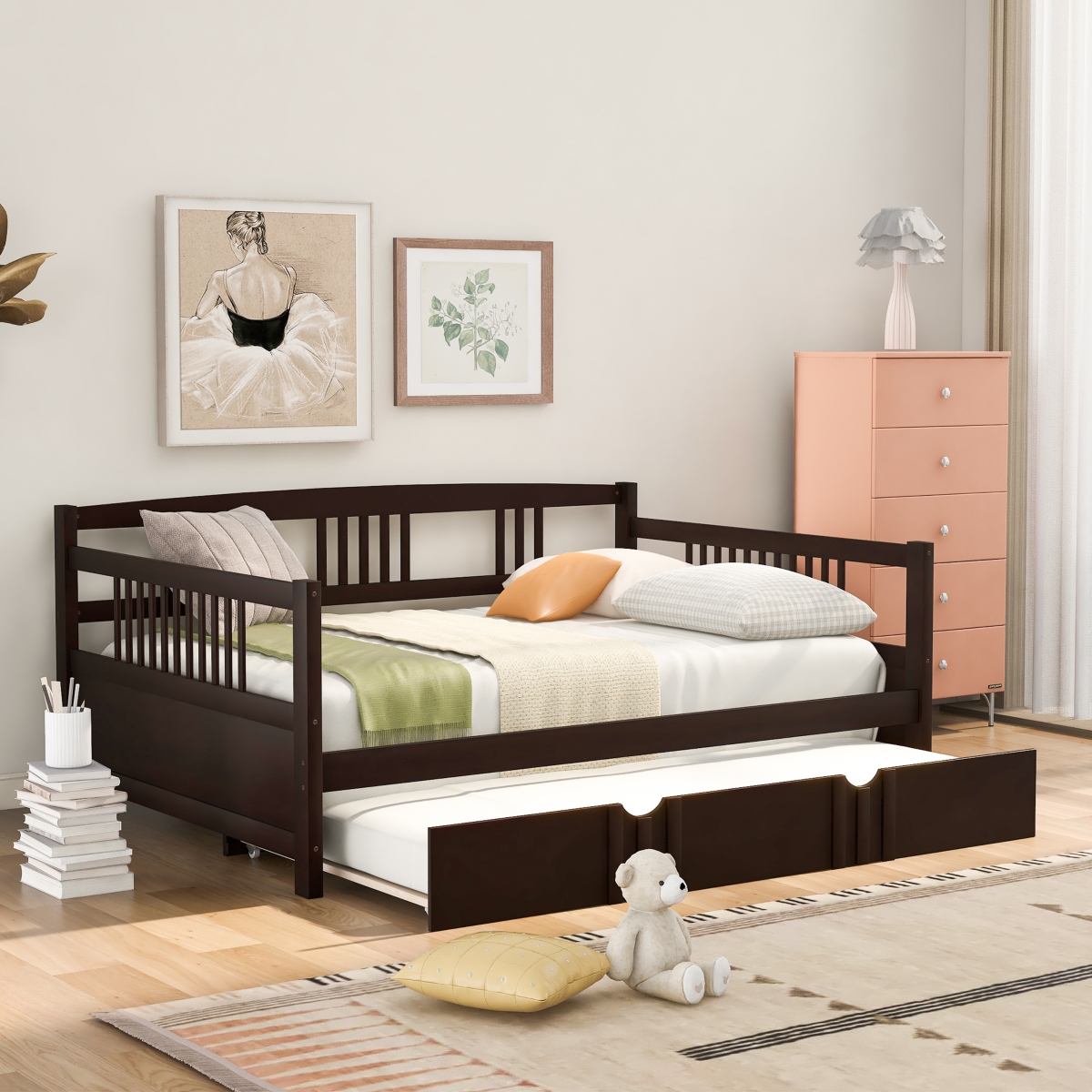 Click here for Streamdale Full Size Daybed Wood Bed With Twin Siz... prices