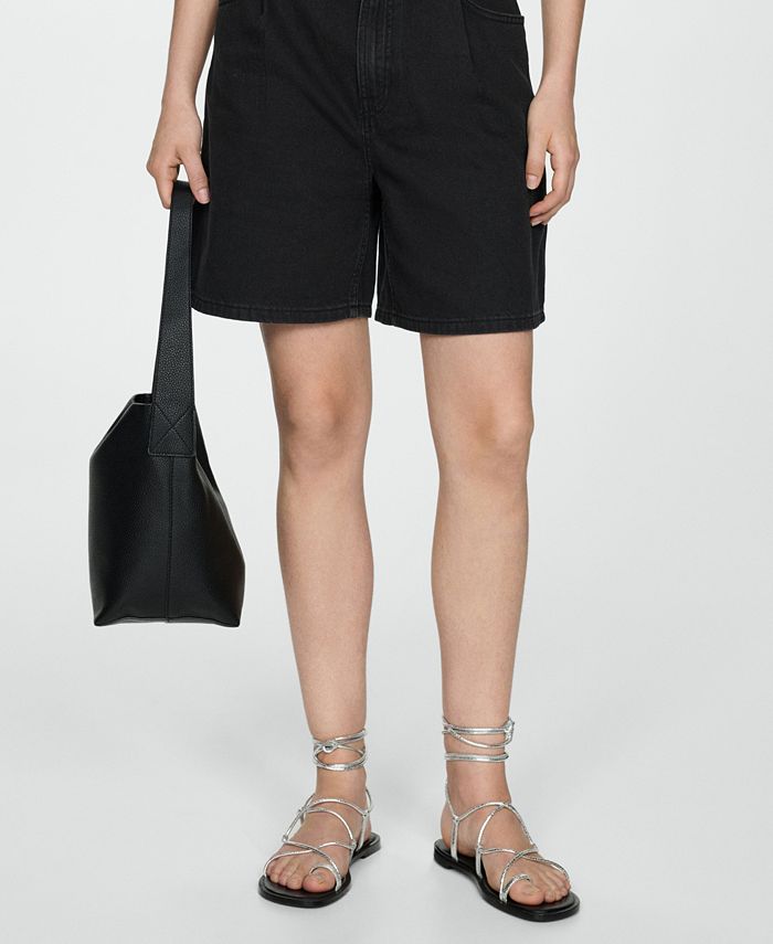 MANGO Women's Straight Denim Shorts - Macy's