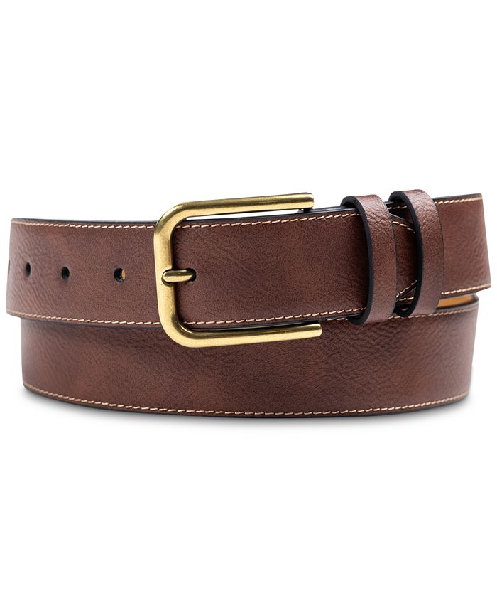 Club Room Men's Double-Loop Belt, Created for Macy's - Macy's