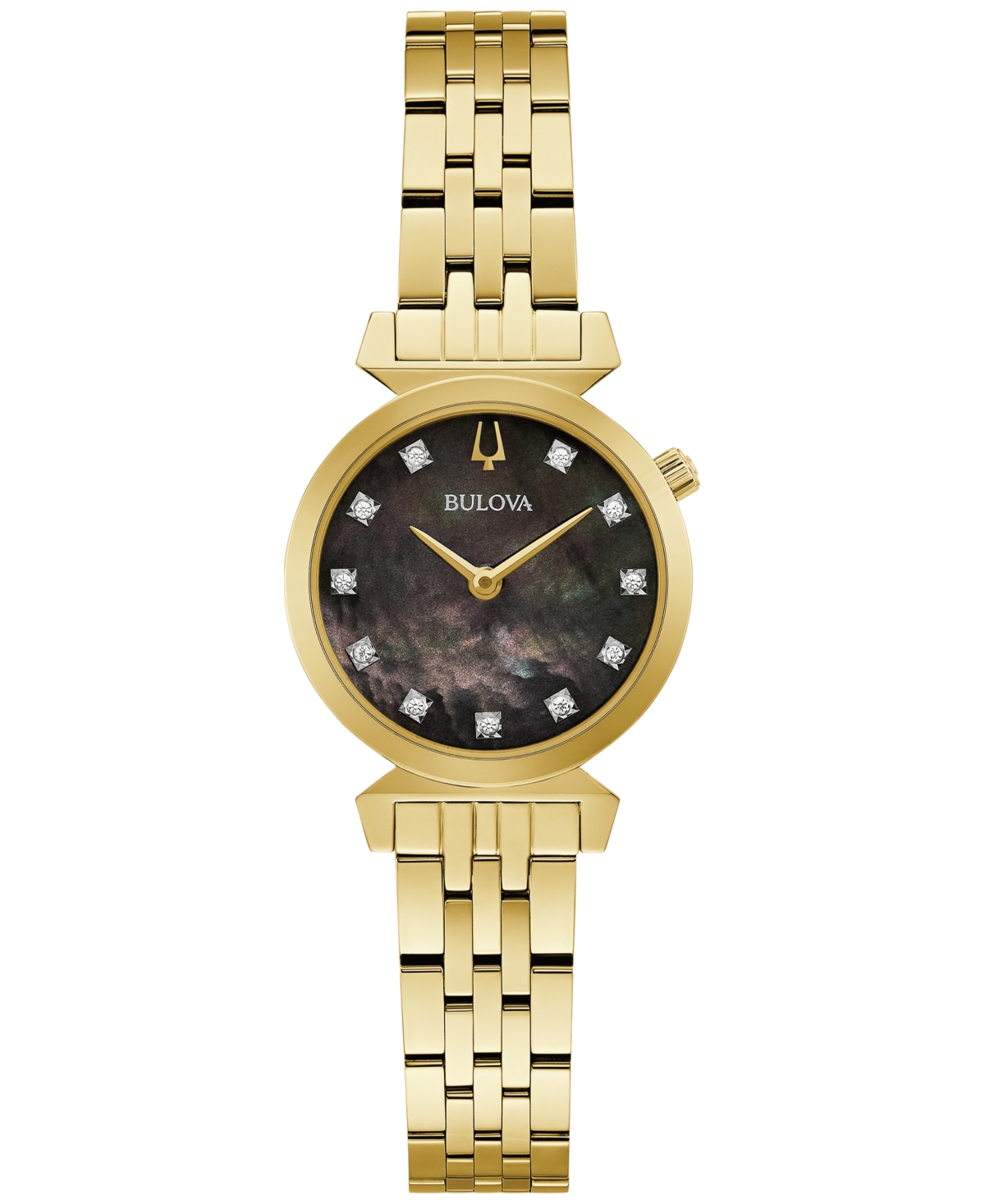Click here for Bulova Womens Regatta Diamond Accent Gold-Tone Sta... prices