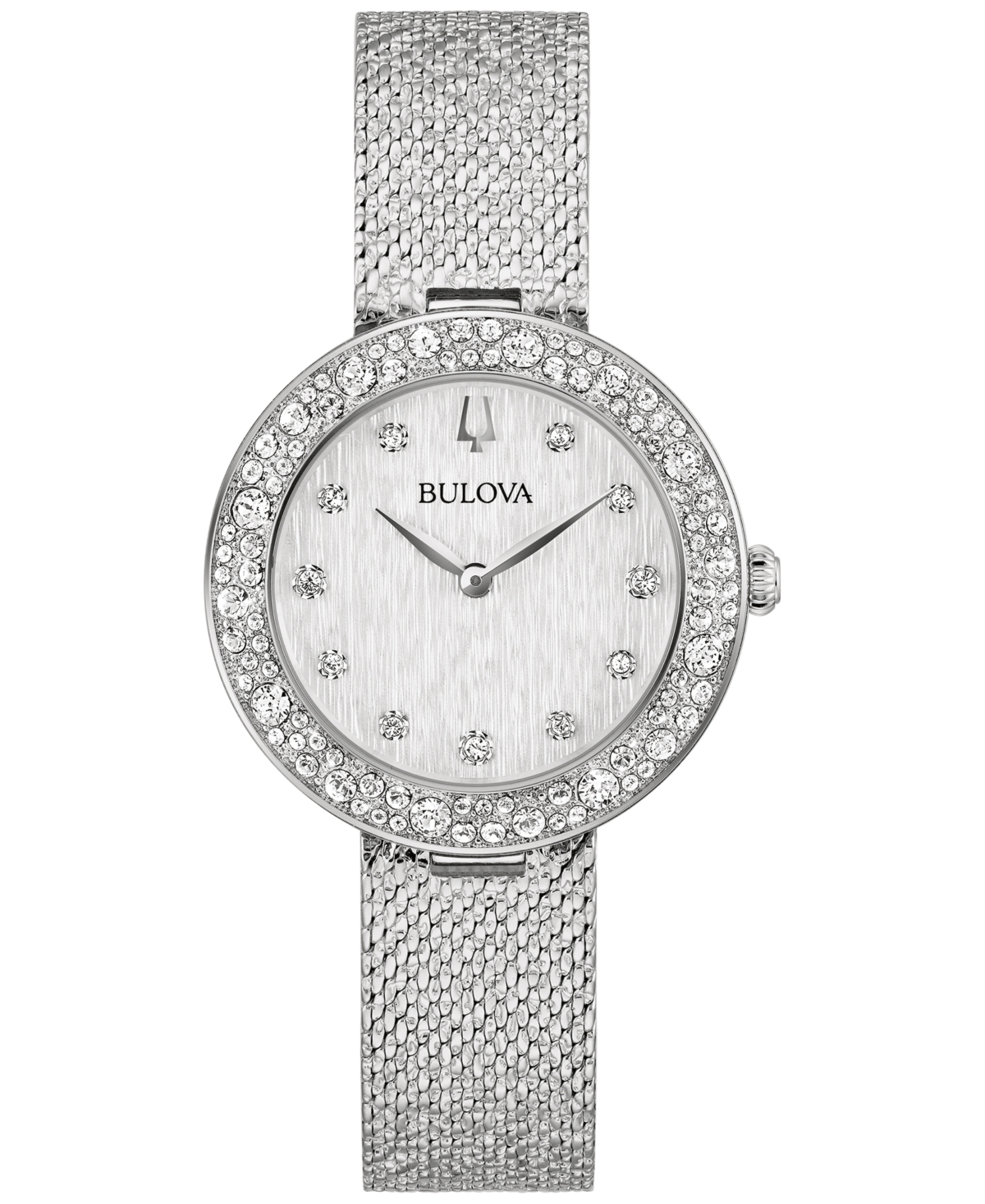 Click here for Bulova Womens Crystal Stainless Steel Mesh Bracele... prices