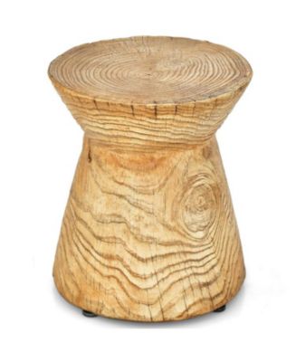 Slickblue Weather Resident Rock End Table with Wood Grain for Living ...