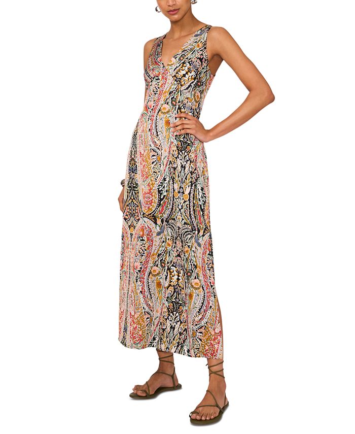 1.STATE Women's Sleeveless V-Neck Paisley Midi Dress - Macy's